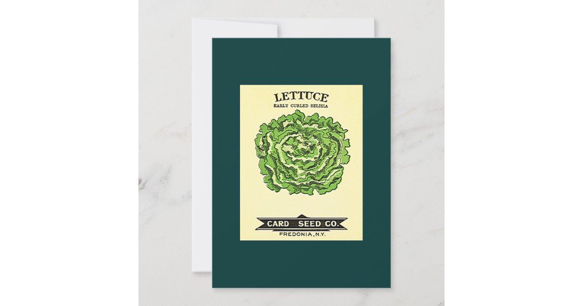 Lettuce Seeds Card Seed Company | Zazzle