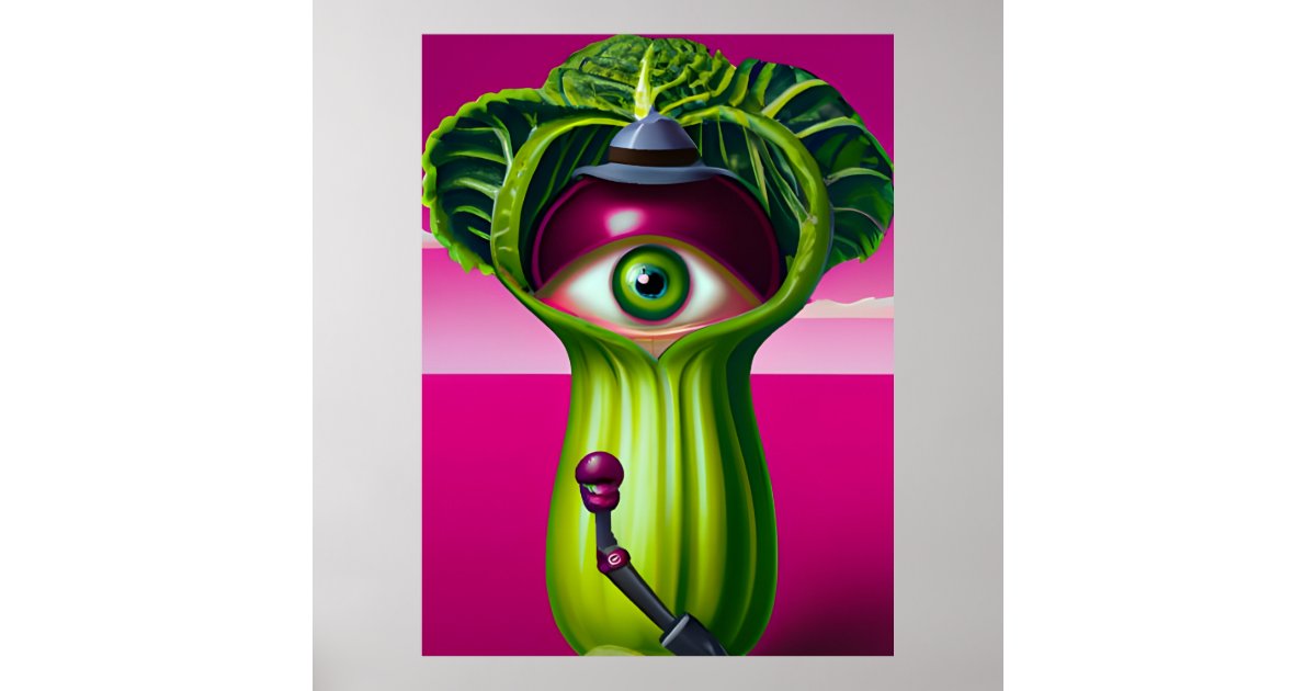 Lettuce With an Eye Poster | Zazzle