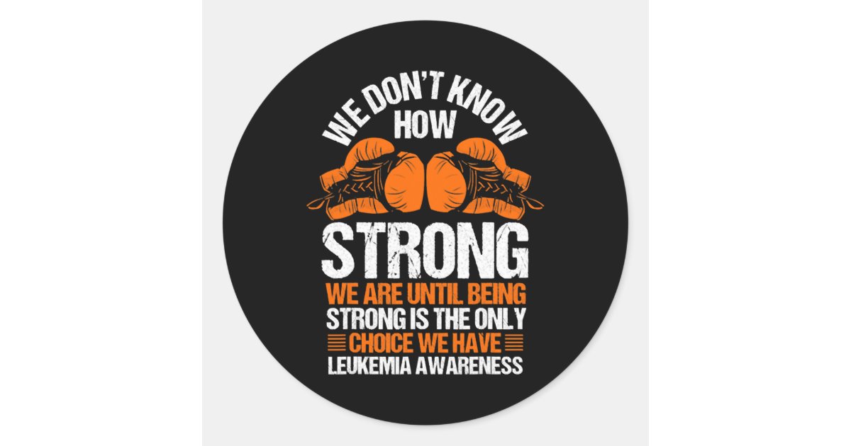 Leukemia Awareness Blood Cancer Orange Ribbon Classic Round Sticker ...