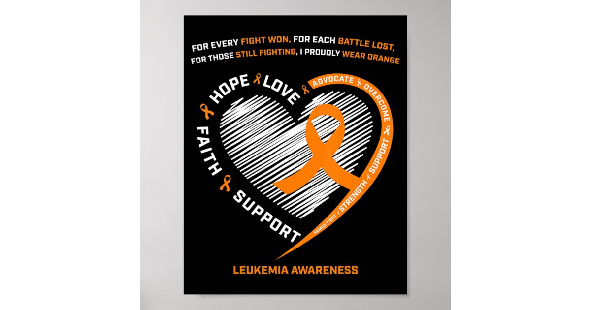 Leukemia Awareness Men Women Kids Family Leukemia Poster | Zazzle