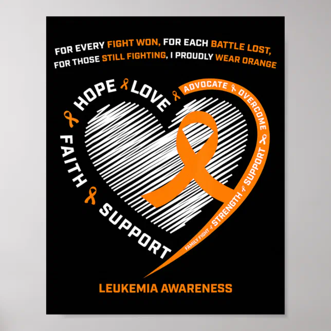 Leukemia Awareness Men Women Kids Family Leukemia Poster | Zazzle