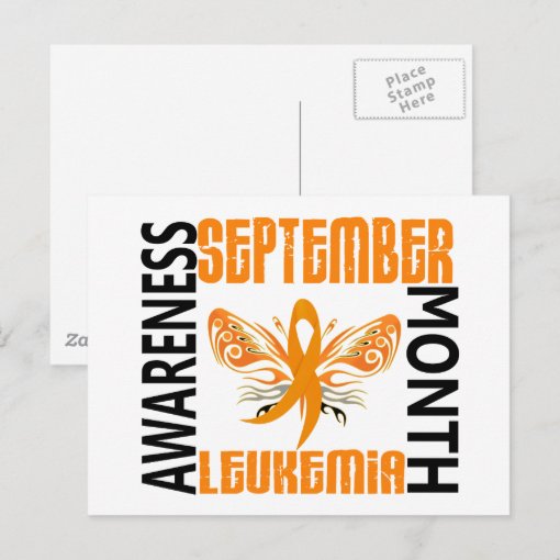 Leukemia Awareness Month Butterfly 3.4 Postcard | Zazzle