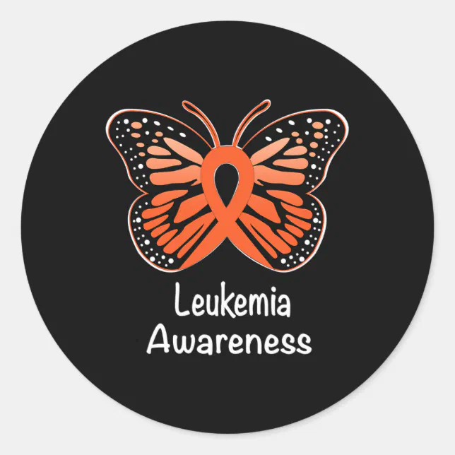 Leukemia Awareness Warrior Support Survivor Orange Classic Round ...