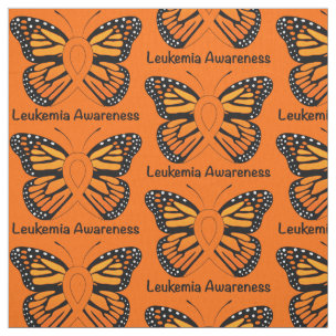 Leukemia Butterfly Awareness Ribbon Fabric | Zazzle