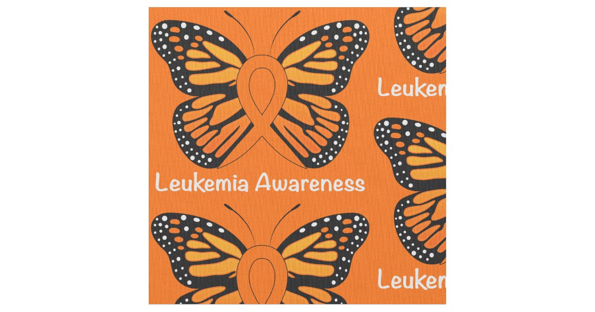 Leukemia Butterfly Awareness Ribbon Fabric | Zazzle.com