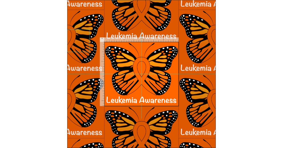 Leukemia Butterfly Awareness Ribbon Fabric | Zazzle.com