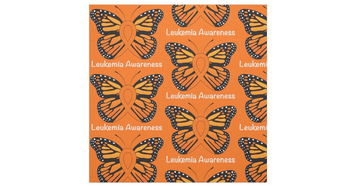 Leukemia Butterfly Awareness Ribbon Fabric | Zazzle.com