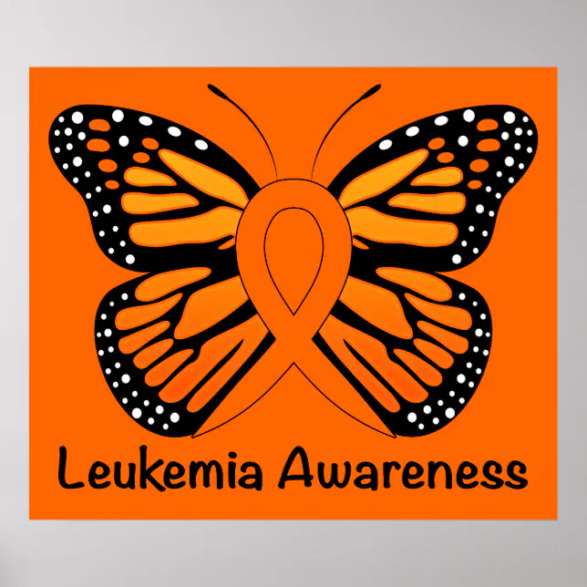 Leukemia Butterfly Awareness Ribbon Poster | Zazzle