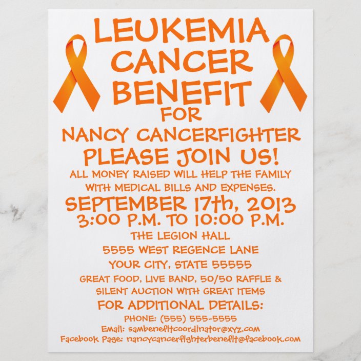 Leukemia Cancer Benefit Flyer | Zazzle.com