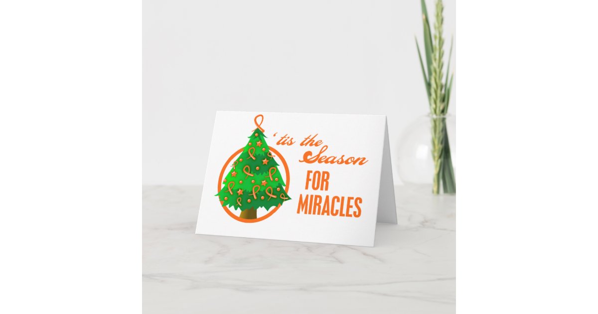 Leukemia Cancer Christmas Miracles Holiday Card | Zazzle