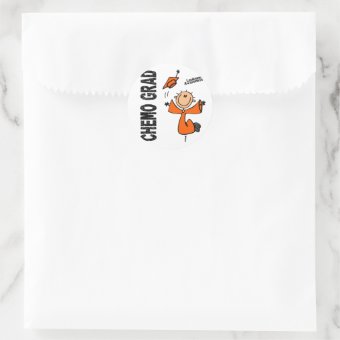 Leukemia CHEMO GRAD 1 Classic Round Sticker | Zazzle
