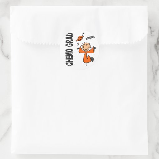 Leukemia CHEMO GRAD 1 Classic Round Sticker | Zazzle