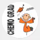 Leukemia CHEMO GRAD 1 Classic Round Sticker | Zazzle