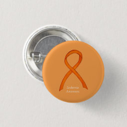 Leukemia Orange Awareness Ribbon Custom Art Pins | Zazzle