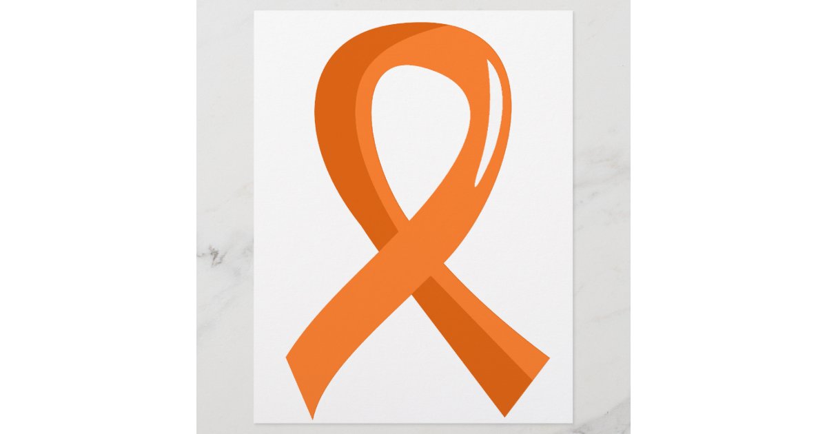 Leukemia Orange Ribbon 3 Flyer | Zazzle