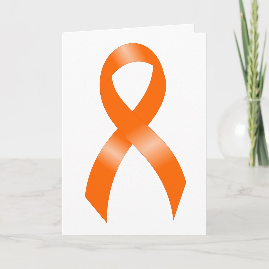 Leukemia Orange Ribbon Card | Zazzle