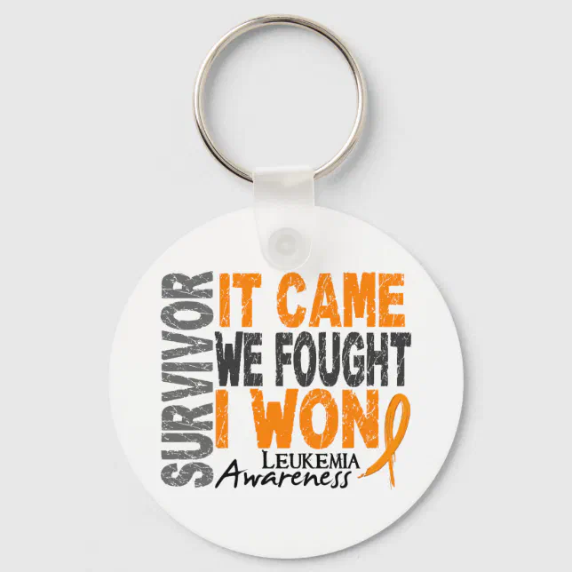 Leukemia Survivor It Came We Fought I Won Keychain | Zazzle
