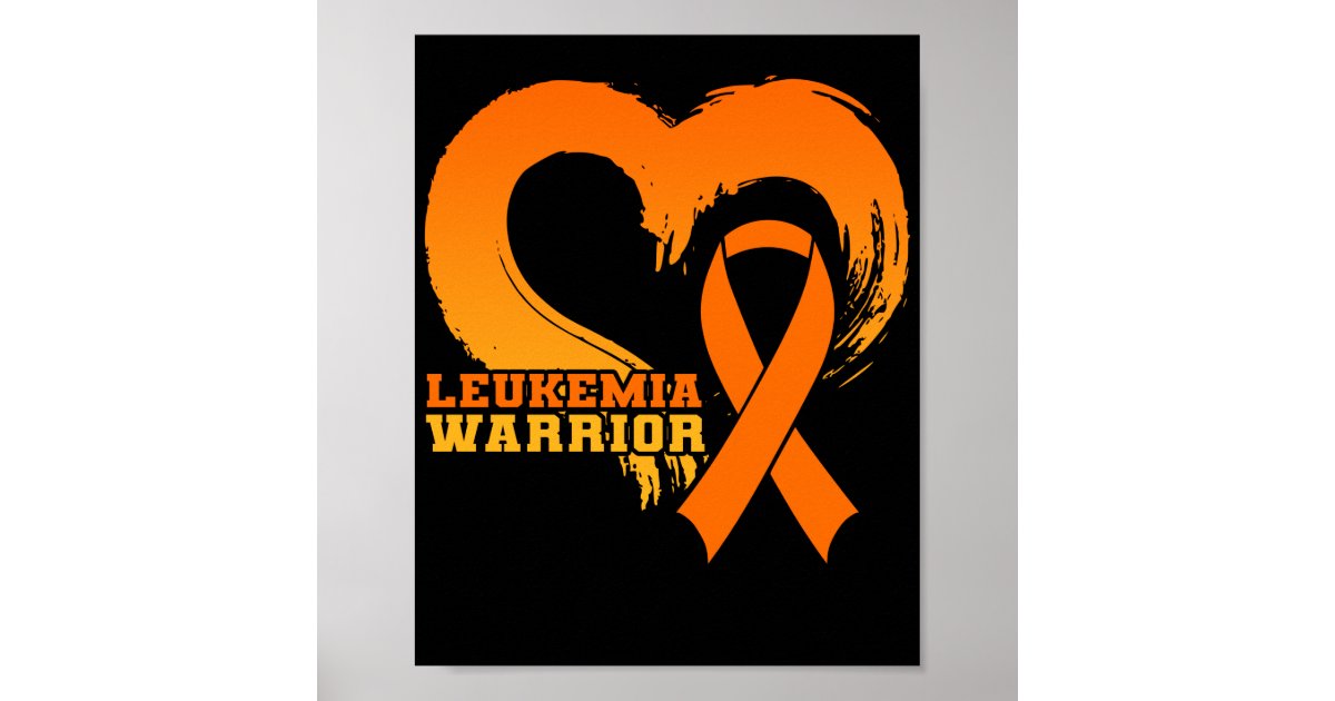 Leukemia Warrior Awareness Heart Poster | Zazzle