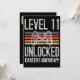 Level 11 Unlocked 11th Birthday Personalized Invitation | Zazzle