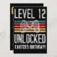 Level 12 Unlocked 12th Birthday Personalized Invitation | Zazzle