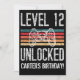 Level 12 Unlocked 12th Birthday Personalized Invitation | Zazzle