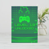 Level 13 Unlocked Gaming 13th Birthday Invitation | Zazzle
