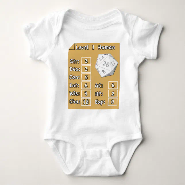Level 1 Human Baby Bodysuit | Zazzle