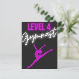 Level 4 Gymnast Postcard | Zazzle
