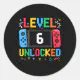 Level 6 Unlocked Birthday Video Gamer 6th Birthday Classic Round ...