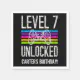 Level 7 Unlocked 7th Birthday Personalized Gamer Napkins | Zazzle