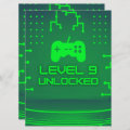 Level 9 Unlocked Gaming 9th Birthday Invitation | Zazzle