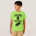 Level 9 Unlocked Video Games 9th Birthday T-Shirt | Zazzle