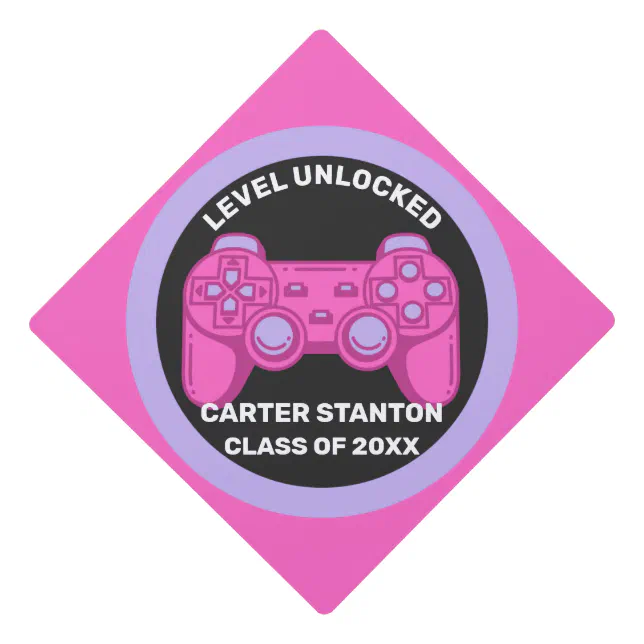 Level Unlocked Gamer Graduation Personalized Gradu Graduation Cap ...