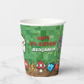 Level Up Arcade Game Birthday Party Paper Cups | Zazzle