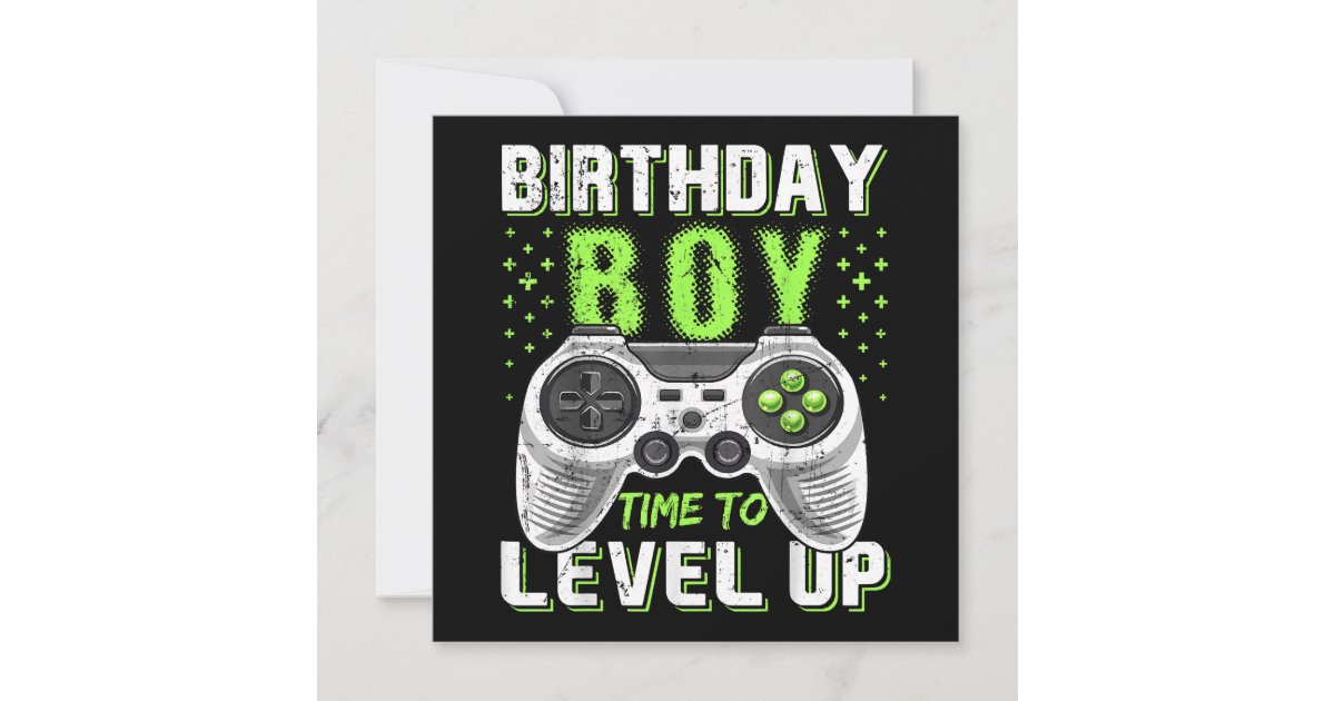 Level Up Birthday Boy Video Game Invitation | Zazzle