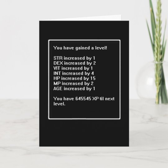 Level Up Birthday Card | Zazzle.com