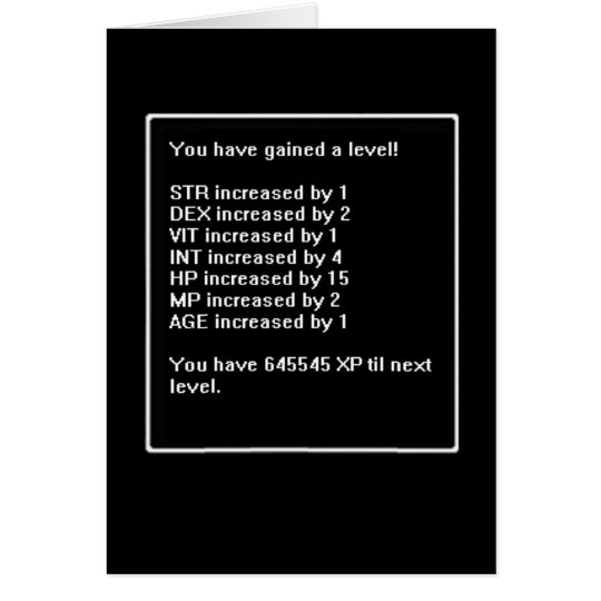 Level Up Birthday Card | Zazzle.com