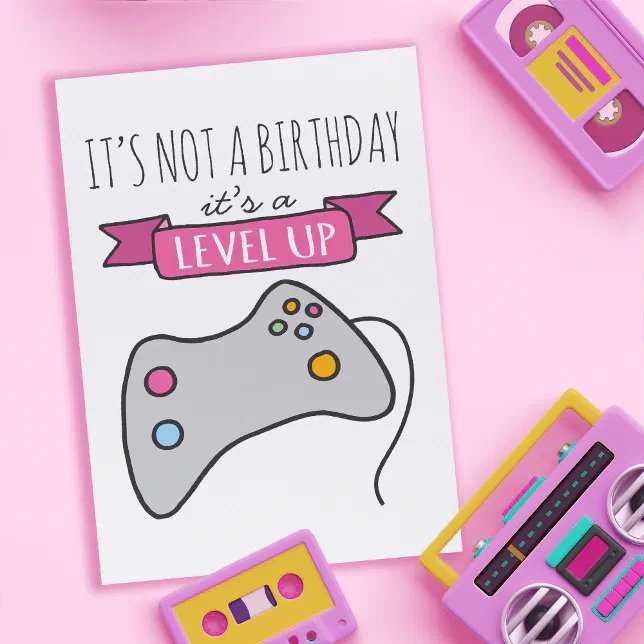 Level Up Birthday Card | Zazzle