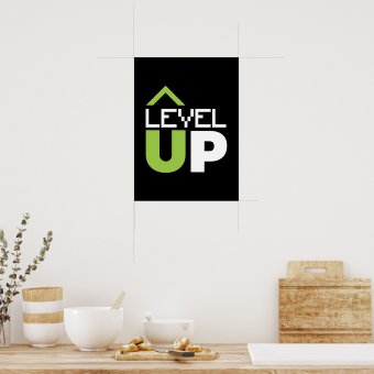 Level Up, Motivational Video Game, Gamer, Gaming Poster | Zazzle