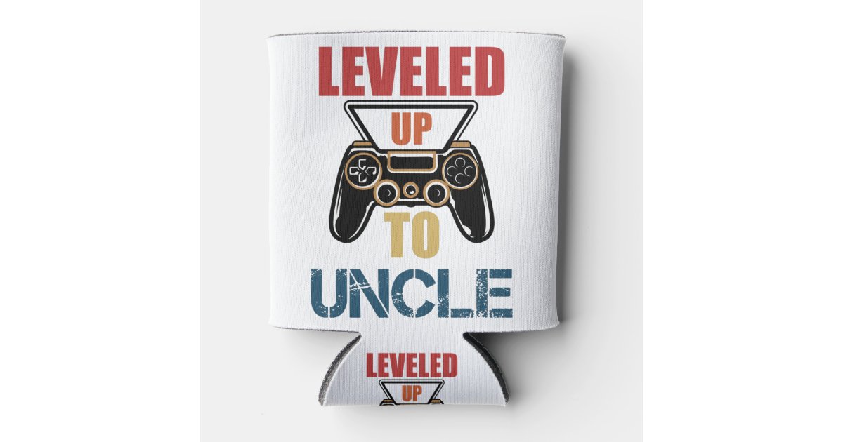 Leveled Up To Uncle New Uncle T-Shirt New Uncle Can Cooler | Zazzle