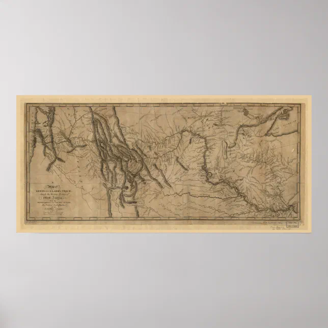 Lewis and Clark Track Map Poster | Zazzle