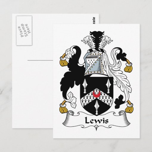 Lewis Family Crest Postcard | Zazzle