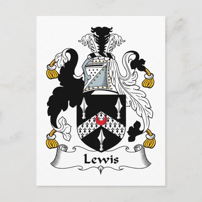 Lewis Family Crest Postcard | Zazzle
