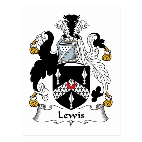 Lewis Family Crest Postcard | Zazzle.com