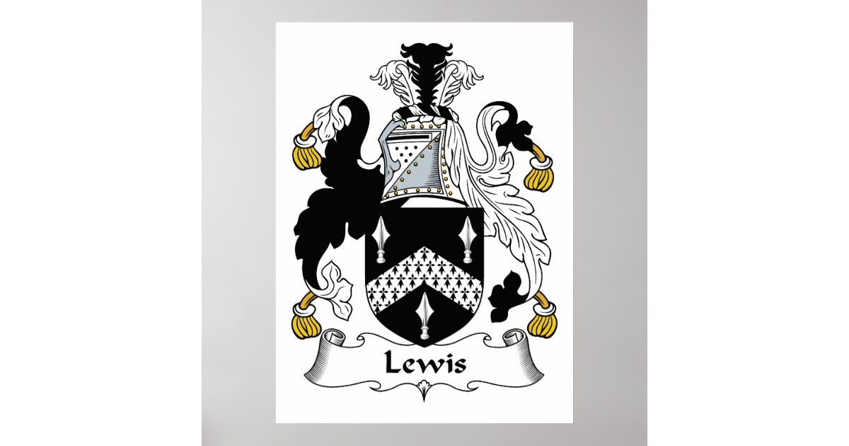 Lewis Family Crest Poster | Zazzle