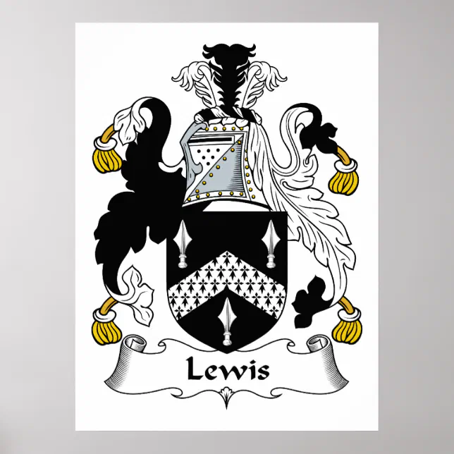 Lewis Family Crest Poster | Zazzle