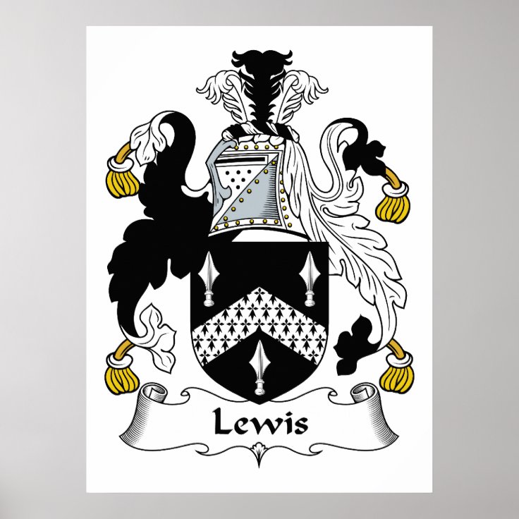 Lewis Family Crest Poster | Zazzle