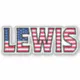 Lewis Name First Name USA Sticker Stickerset | Zazzle