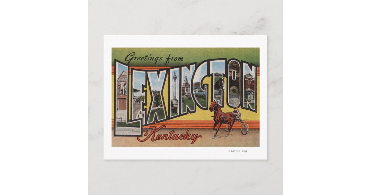 Lexington, Kentucky - Large Letter Scenes Postcard | Zazzle