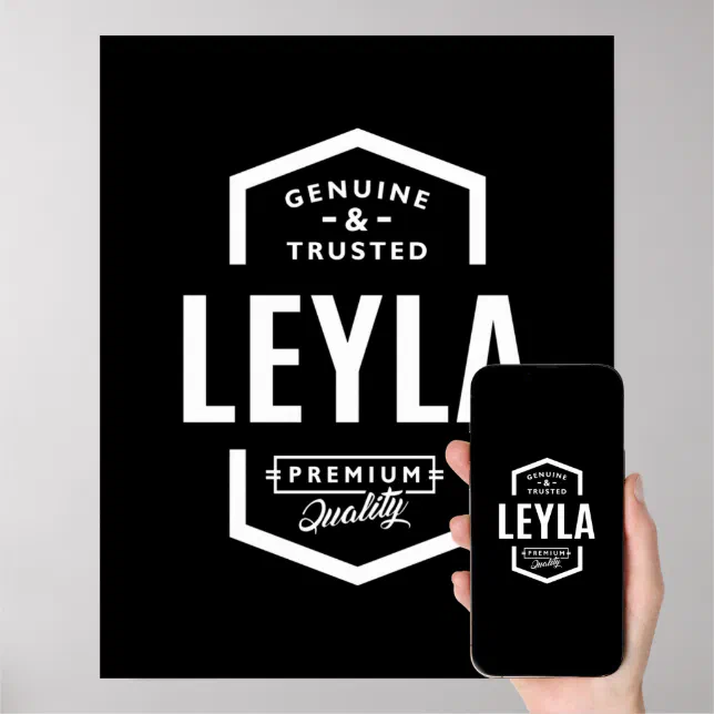 Leyla Personalized Name Birthday Poster | Zazzle